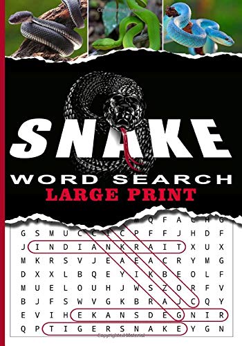 Amazon.com: Snake Word Search Large Print: Word Searches about Snake ...