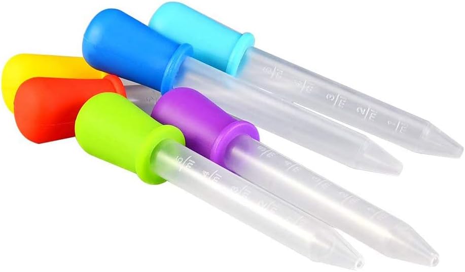 6Pcs Compte-Gouttes en Silicone Liquide, Pipette Compte-Gouttes en ...