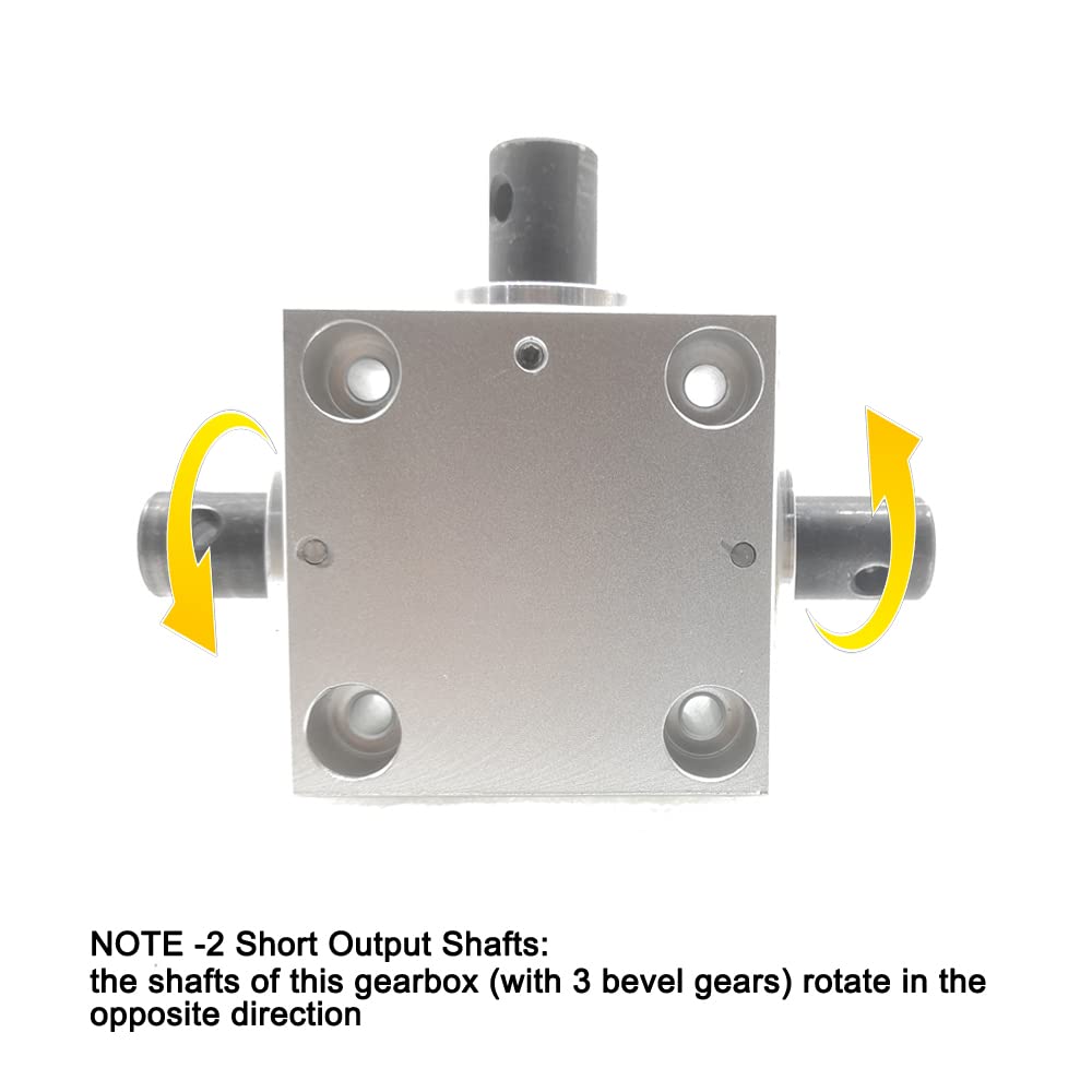 PGFUN 1:1 Right Angle Tapered Bevel Gearbox 1.5 Module 20 Teeth 90° Angle Drive Steering Gear ...