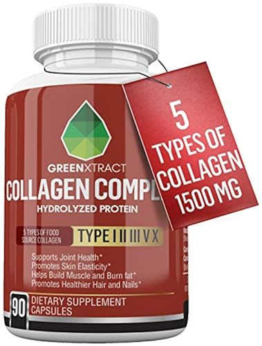 Multi Collagen Peptides Capsules (Types I,II,III,V,X) All Natural ...