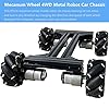 Mecanum Wheel 4wd Metal Robot Car Chassis Remote Control Learning Kit ...