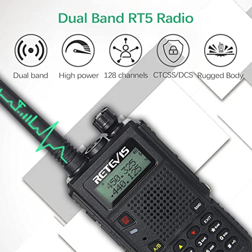 Retevis RT5 Dual Band Two Way Radio, Long Range Walkie Talkies ...