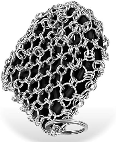 Herda Cast Iron Cleaner Skillet Scrubber 316L Chainmail Scrubber for ...