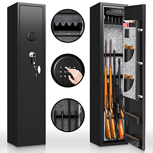 INTERGREAT Rifle Safe Gun Safe Quick Access, 4 Digital Rifle Gun safes ...
