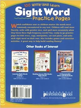 Amazon.com: 100 Write-and-Learn Sight Word Practice Pages: Engaging ...