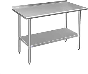 Amazon.com: ROCKPOINT Stainless Steel Table for Prep & Work with ...