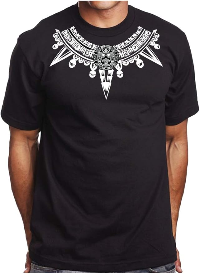Amazon.com: Men's Aztec Warrior T Shirt Lowrider Chicano Art Mayan ...