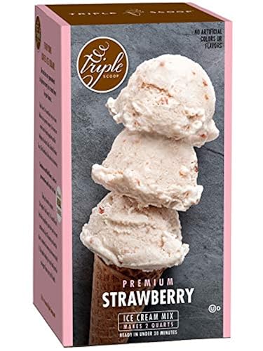 Premium Strawberry Ice Cream Starter Mix for ice cream maker. Simple ...
