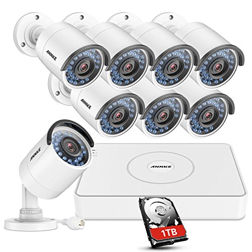 ANNKE 8 Channel 1080p HD Simplified PoE NVR and (8) 1.3MP Outdoor ...