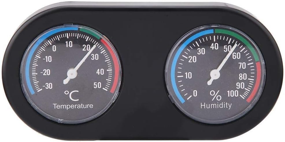 Niady Mini Analog Temperature Humidity Meter Round Shape Thermometer ...