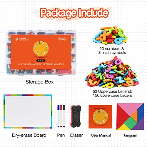 255 Pcs Magnetic Letters Numbers and Shapes with Magnetic Board and ...