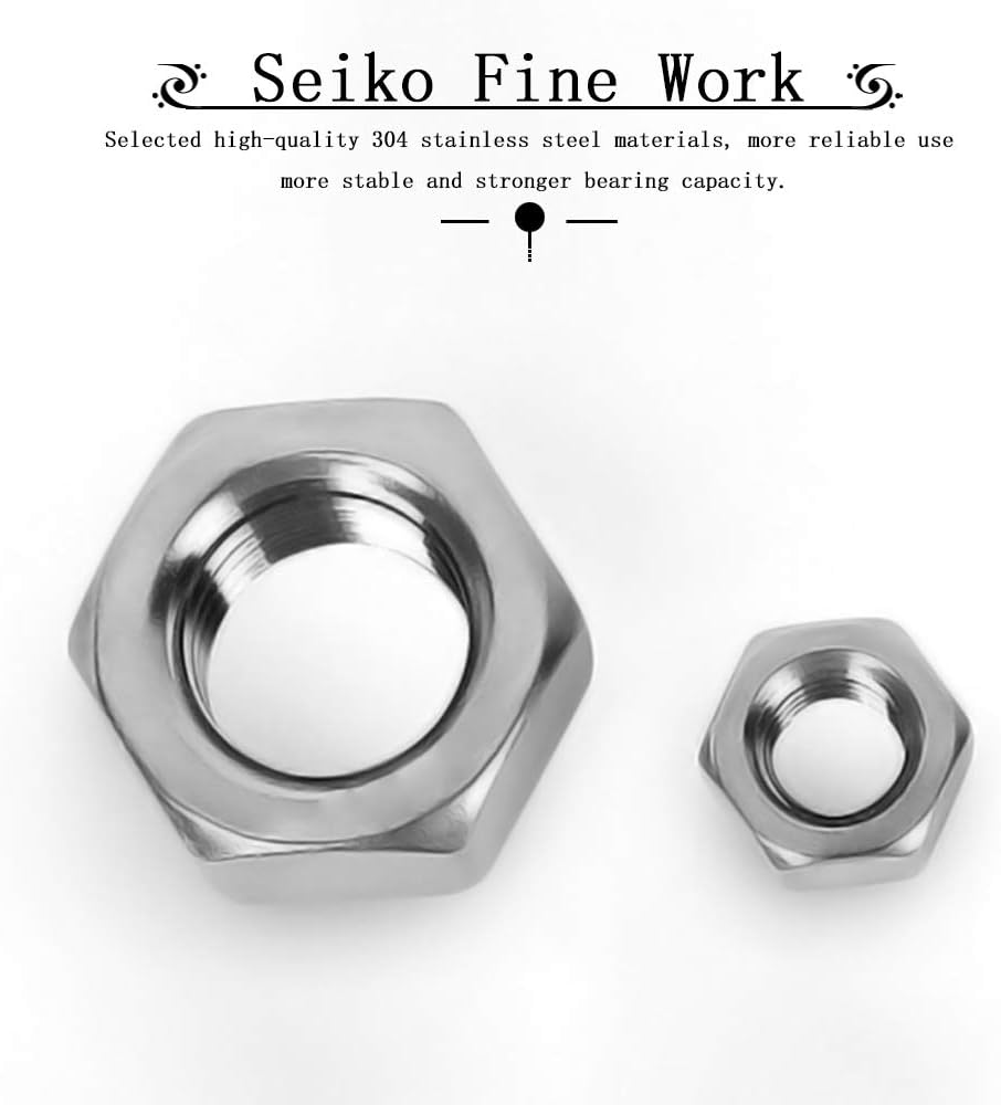 LINVINC Metric Lock Nut – Standard Coarse Thread Nuts Locking Nuts for ...