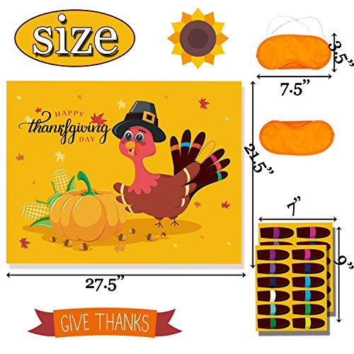 Funnlot Thanksgiving Party Games for Kids Thanksgiving Games Pin The ...
