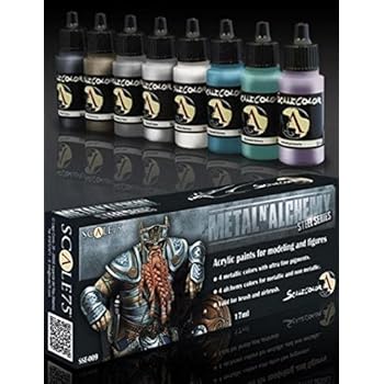 Amazon.com: Scale 75 Scale Color Metal 'N Alchemy - Steel Series Paint ...