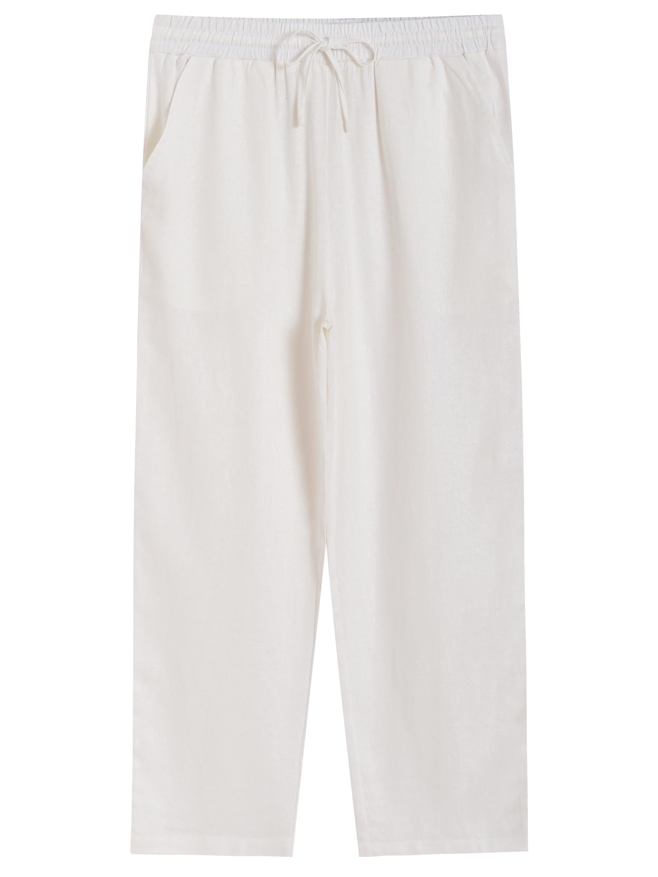 Latuza Men's Linen Rayon Pajama Pants Loose Fit Linen Lounge Pants M ...