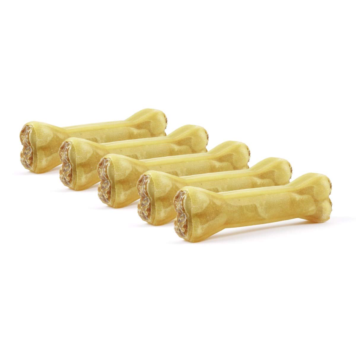 DOGBOSS 100% Natur Kauknochen Hundeknochen, Rinderhaut mit Lamm, 5 ...