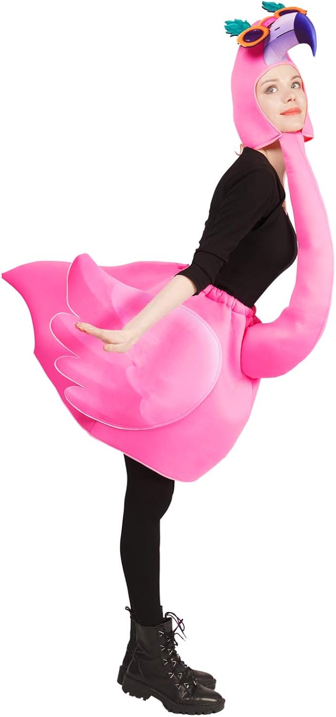 Amazon.com: Adult's Flamingo Costumes (Unisex One Size Fit Most) Pink ...