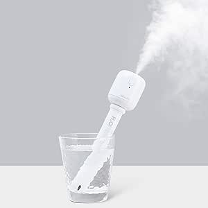 JISULIFE Battery Operated Mini Travel Air Humidifier, USB Powered Portable Desk Ultrasonic ...