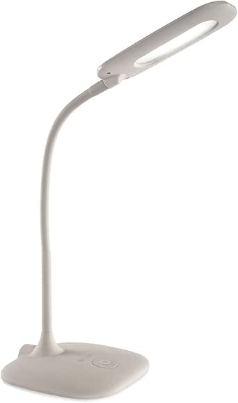 Ottlite Flexible Soft Touch LED Desk Lamp Grey - Energy Efficient and ...