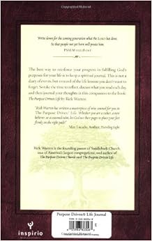The Purpose Driven Life Journal: Rick Warren: 9780310807186: Amazon.com ...