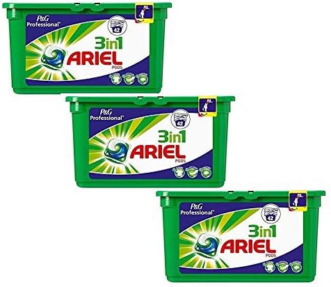 Ariel Professional 3in1 Pods Washing Detergent 126 Washes (3 x 42 ...