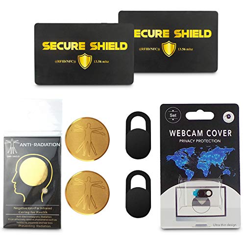 Electronic Health & Safety Bundle Webcam Covers Anti-Radiation Stickers ...