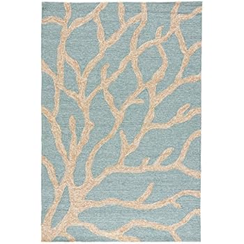 Amazon.com: Garland Rug Sea Coral Area Rug, 5 x 7', Indigo/Ivory ...