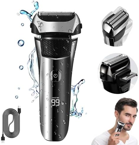 LinJie Electric Shaver,Shaver For Men With Pop-Up Scissors,Rechargeable ...