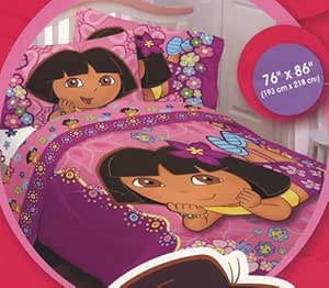 Amazon.com: Dora the Explorer Flower Patch Full Size Comforter : Home ...
