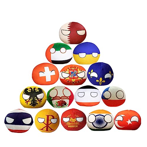 HOMKT 15pcs Country Ball Plushies Countryballs Plushies Cute Keychain ...