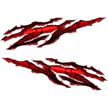 Amazon.com: Ripped / Torn Metal Look Decals With Gray Skulls: Automotive