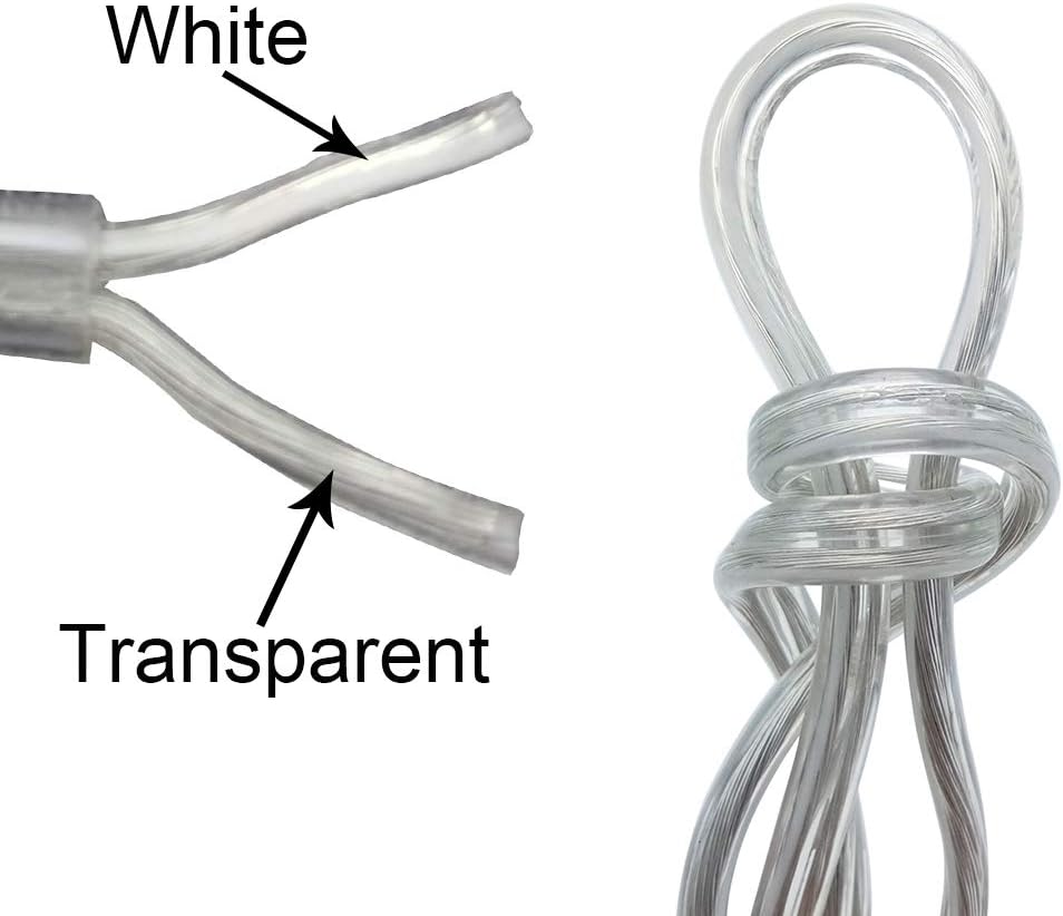 Electrical Wire / 2 Core Flat Transparent PVC Mains Electrical Cable ...