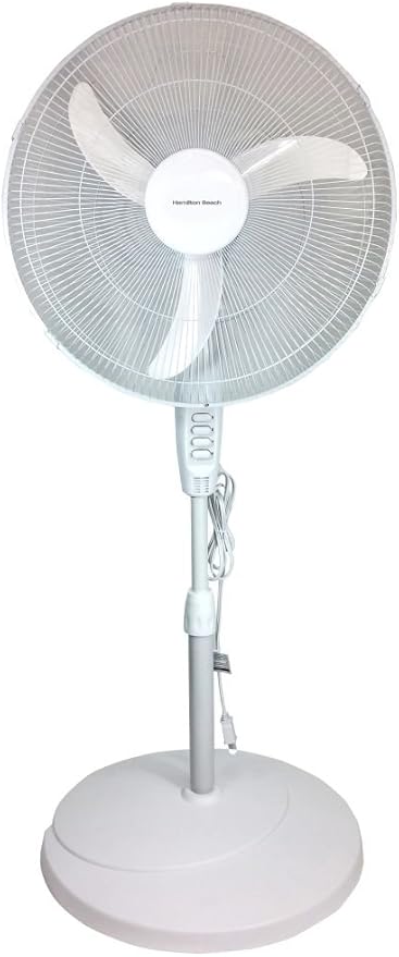 Amazon.com: Hamilton Beach Stand Fan, 18-Inch, White: Home & Kitchen