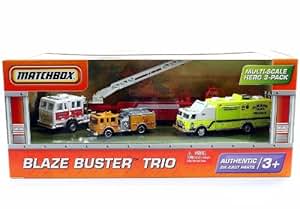 Amazon.com: Matchbox Fire Truck Die-cast Vehicle 3-Pack: Toys & Games