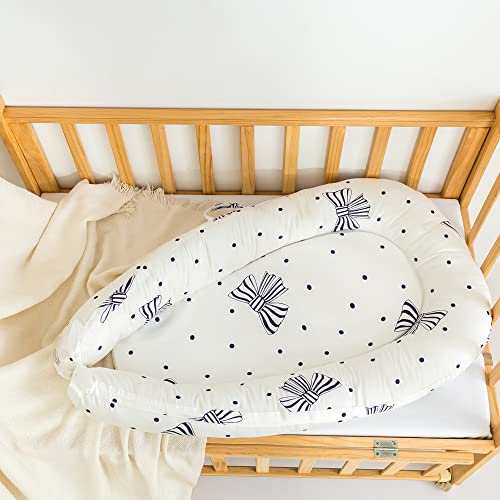 NTCOCO Baby Lounger Baby Nest 100% Soft Breathable Cotton Co-Sleeping ...