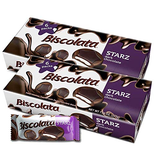Biscolata Starz Tea Biscuit Filled Cookies Topped with Dark Chocolate ...