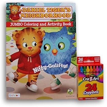 Amazon.com: Daniel Tigers Neighborhood Jumbo Coloring and Activity Book ...