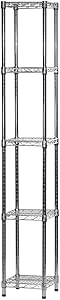 Amazon.com: Shelving Inc. 12" d x 12" w x 96" h Chrome Wire Shelving ...