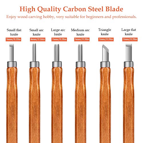Wood Carving Tools Set, Wood Carving Hand Tools Kit with Hook Carving ...