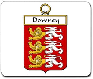 Amazon.com: Downey or ODowney Family Crest Coat of Arms Mouse Pad ...