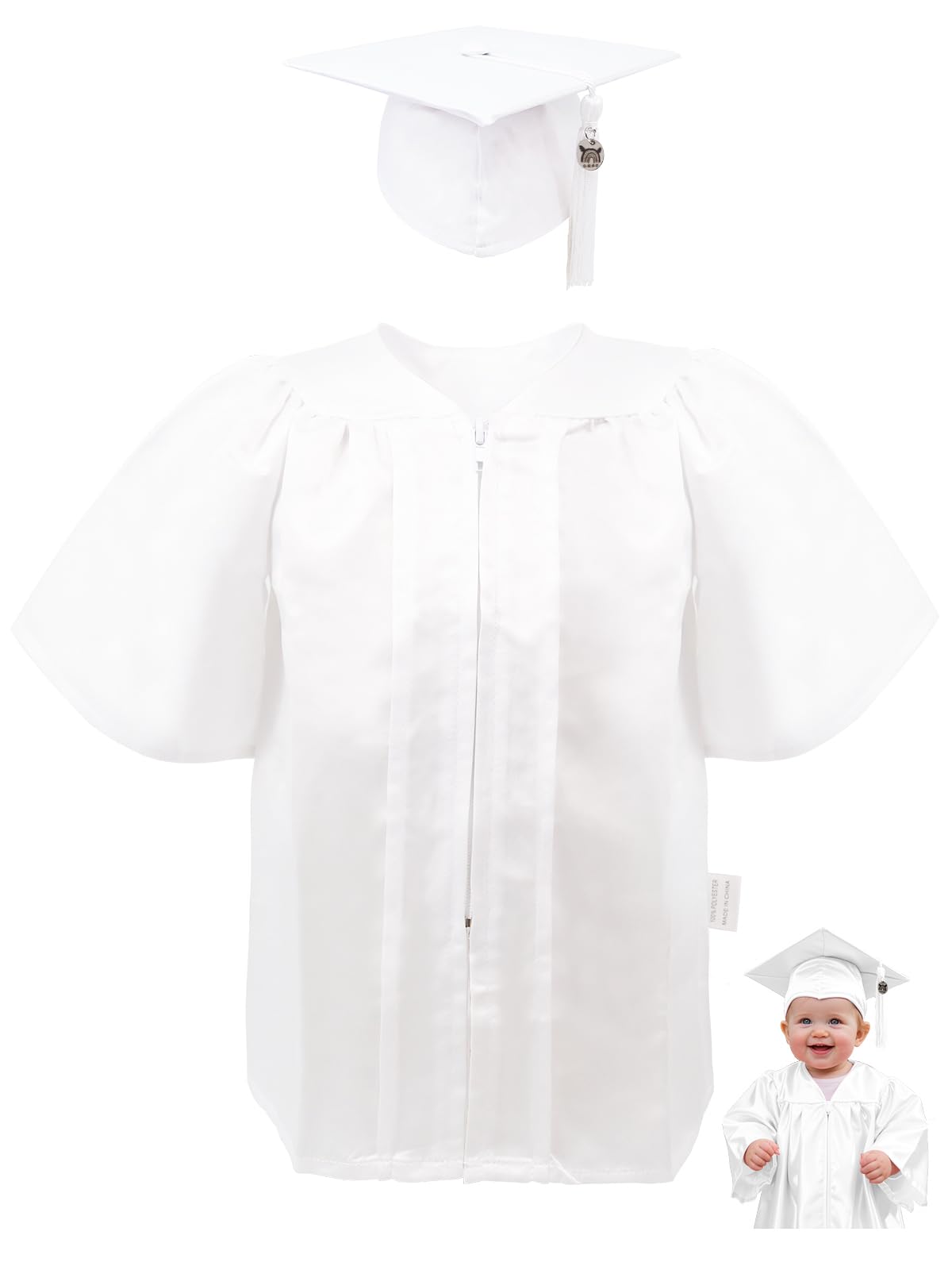 GraduatePro Baby Graduation Cap and Gown Set for Infant Toddler with ...