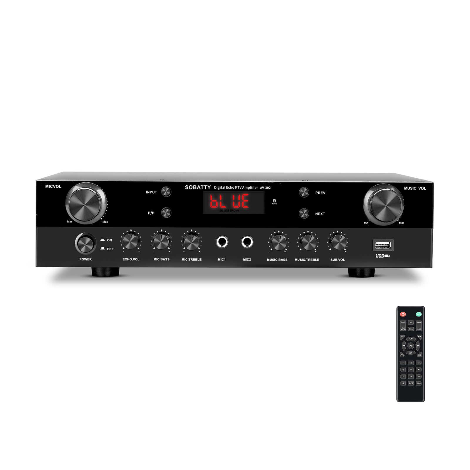 SOBATTY 800W Power Home Audio Amplifier Receivers with Bluetooth 5.0 ...