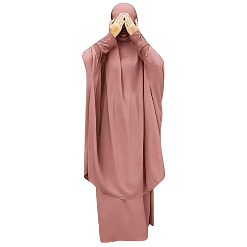 Prayer Clothes for Muslim Women Islamic Abaya Suit Maxi Skirt + Khimar ...