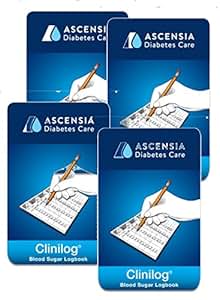 Amazon.com: Bayer Ascensia CliniLog Self Testing Record Book, 4 Books ...