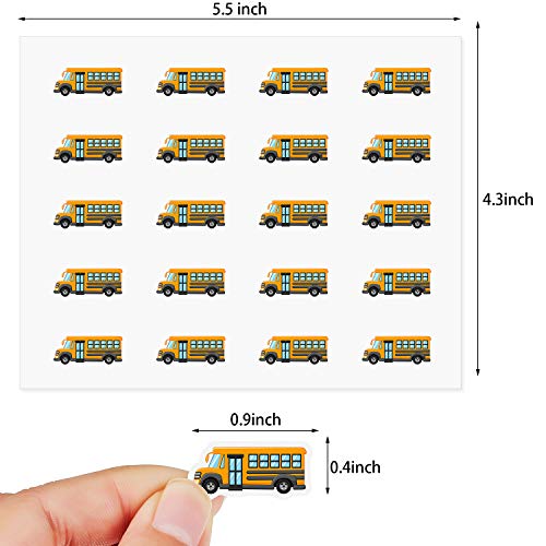School Bus Stickers Mini Yellow Bus Stickers for Scrapbooking ...