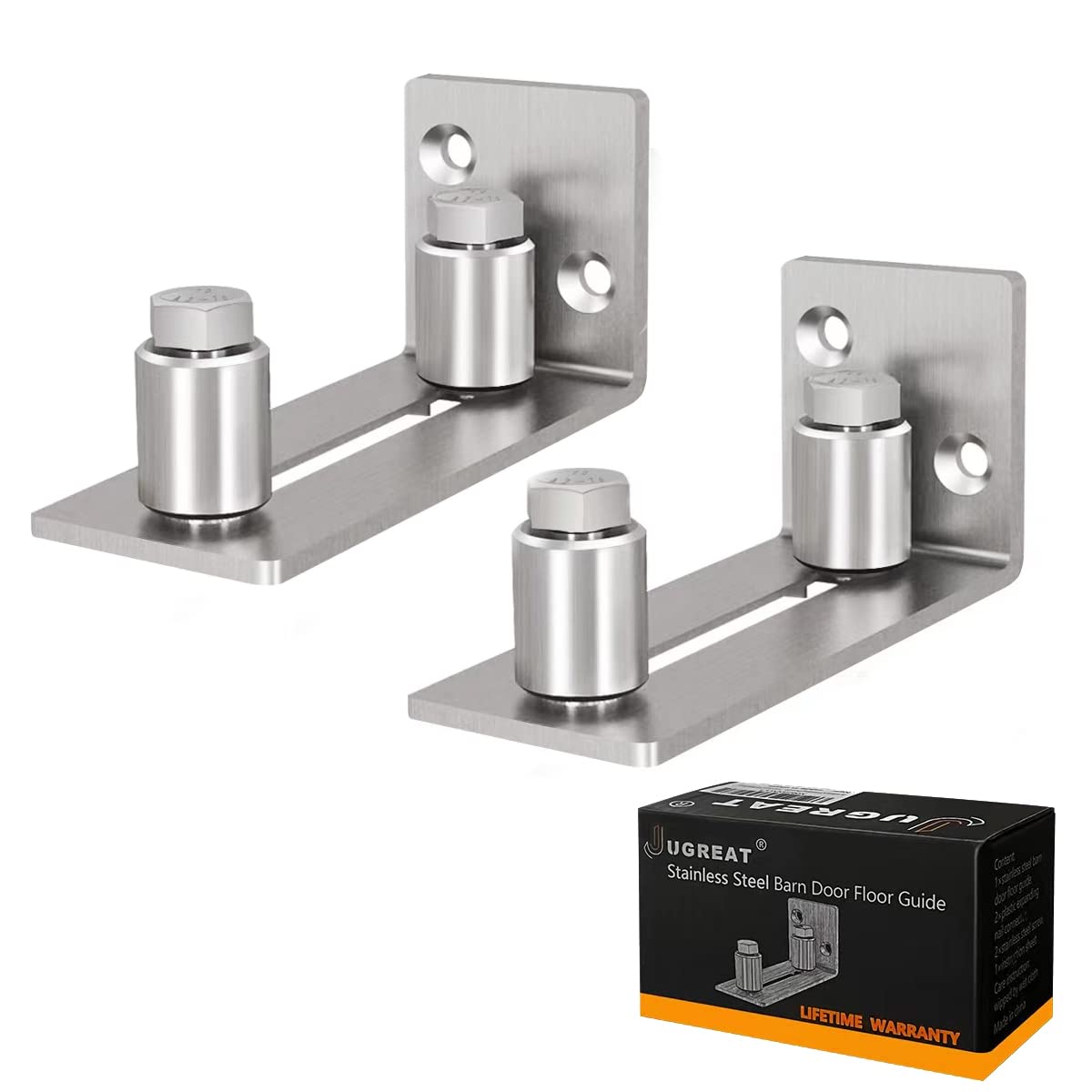 JUGREAT Barn Door Floor Guide Stainless Steel,Sliding Door Guides Floor ...