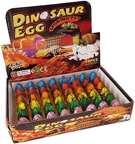 48 x Dinosaur Egg Cute Magic Growing Dinosaur Egg Add Water Child Gift ...