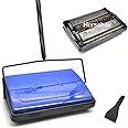 EZ SPARES Quiet Carpet Sweeper, Floor Sweeper with Horsehair Roller ...