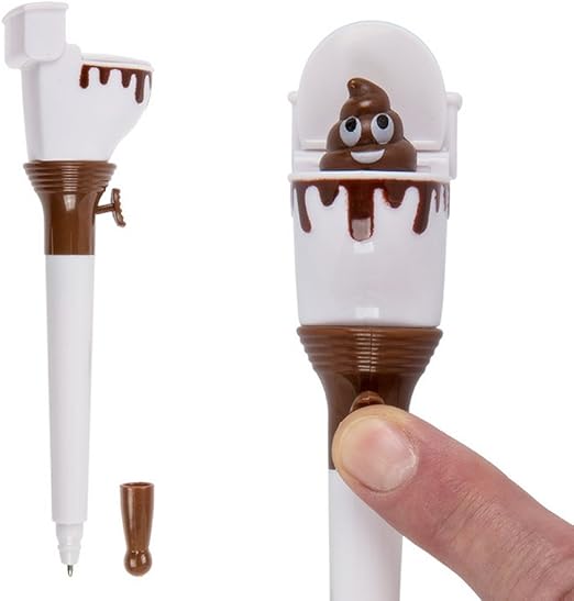 Pen poo in toilet - Unusual gadget, collection, emoticon: Amazon.co.uk ...