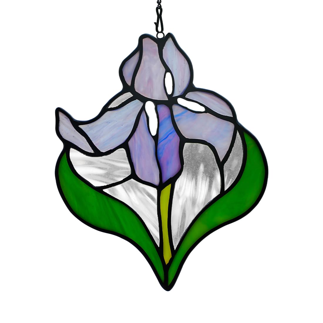 HAOSUM Iris Flower Stained Glass Window Hangings,Iris Flower Gifts for ...